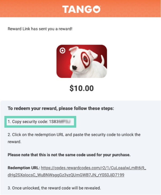 Unlocking your Reward with Security Codes